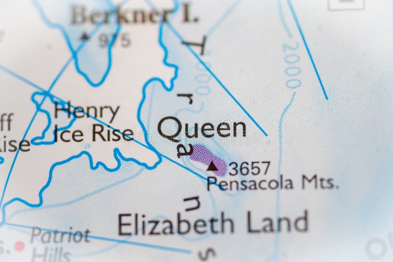 Queen Elizabeth Land in Antarctica Highlighted on a World Map Stock ...
