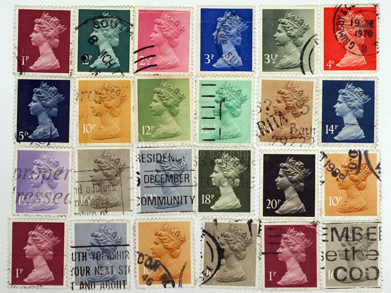 Queen Elizabeth.Postage Stamps. Editorial Photo - Image of queen ...