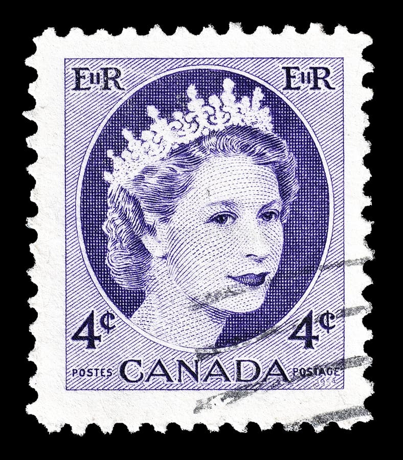 Queen Elizabeth on Postage Stamps Editorial Photography - Image of ...