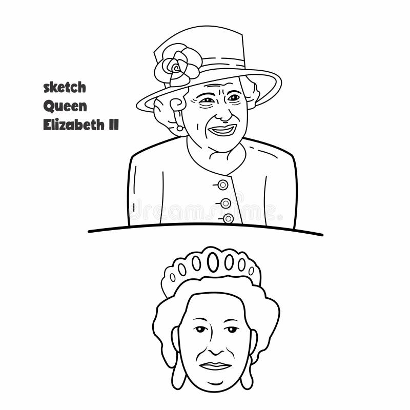 Queen Elizabeth Drawing Stock Illustrations – 339 Queen Elizabeth ...
