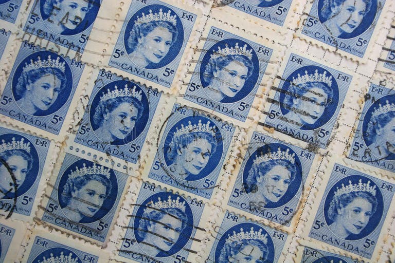 Queen Elizabeth stamps editorial photography. Image of canada - 11506117