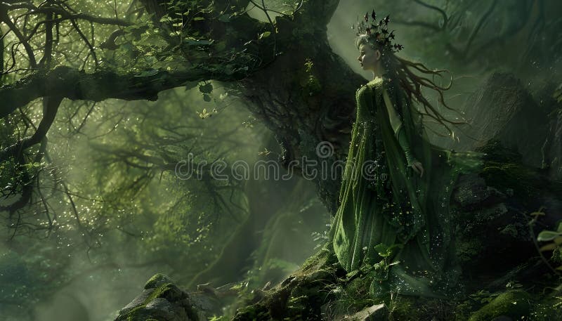 Queen of the elves stock illustration. Illustration of myth - 311615185