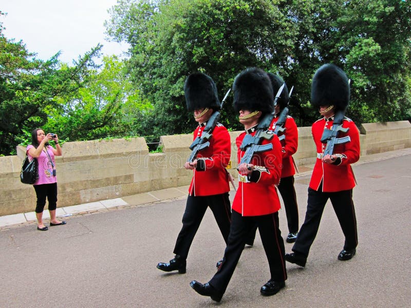 Queen guards in red coat editorial photo. Image of abstract - 49281536