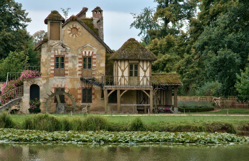 Queen Hamlet in the Park of Versailles Palace Stock Photo - Image of ...