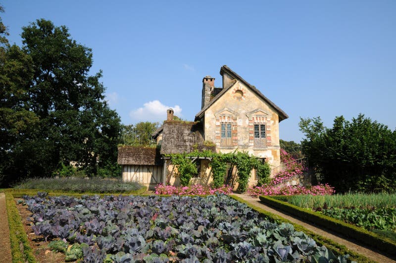 Queen Hamlet in the Park of Versailles Palace Stock Photo - Image of ...