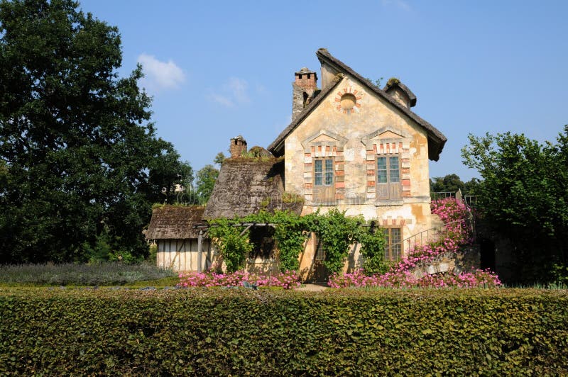 Queen Hamlet in the Park of Versailles Palace Stock Photo - Image of ...