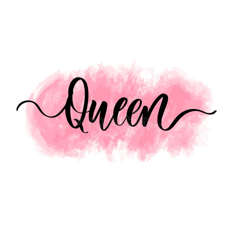 Queen hand lettering stock vector. Illustration of banner - 114338235