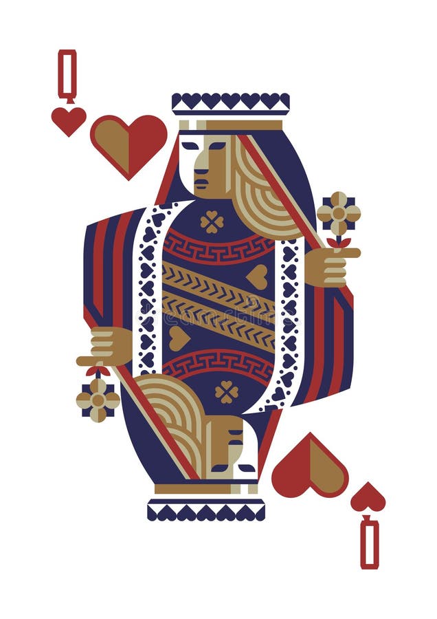 Queen of Hearts. Vector Illustration Decorative Design Stock Vector ...