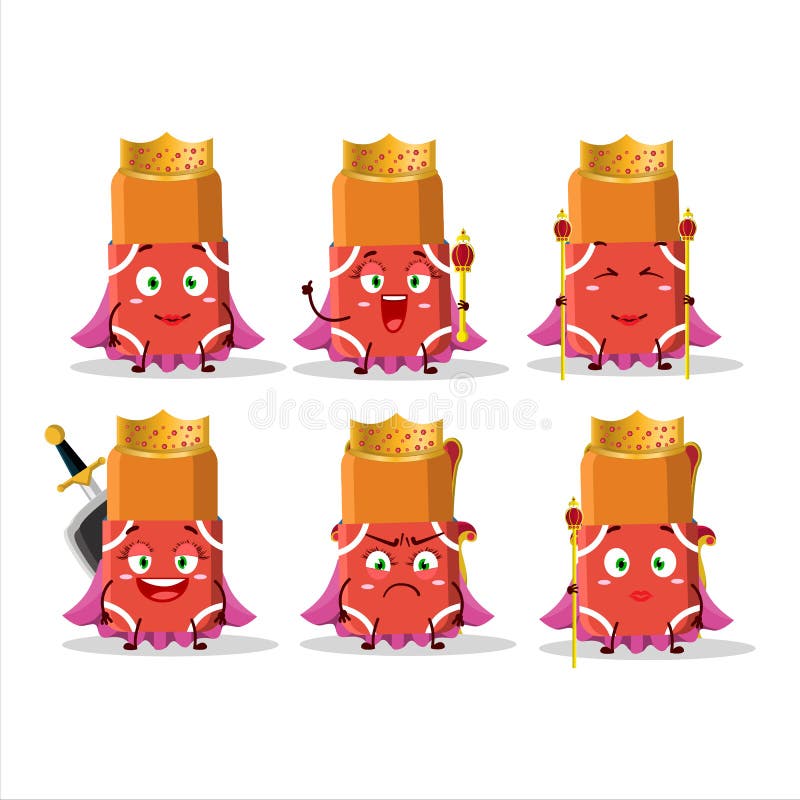 Queen and Her Magic Clothes Cartoon of Red Eraser Wearing Tiara Stock ...