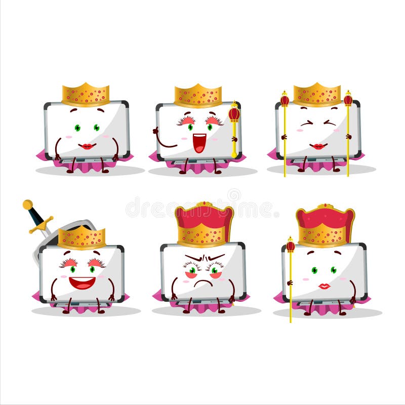 Queen and Her Magic Clothes Cartoon of White Board Wearing Tiara Stock ...