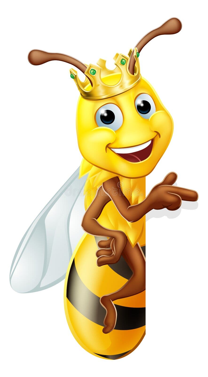 Happy Queen Bee Cartoon Character Stock Illustrations 1 172 Happy