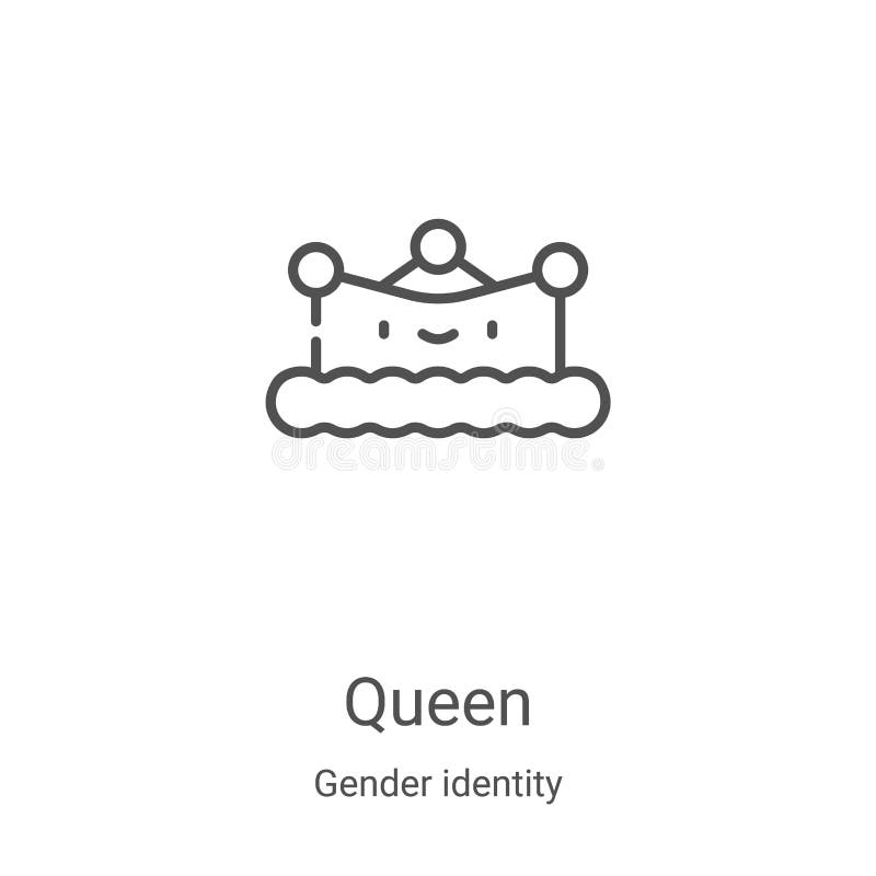 Queen Icon Vector from Gender Identity Collection. Thin Line Queen ...