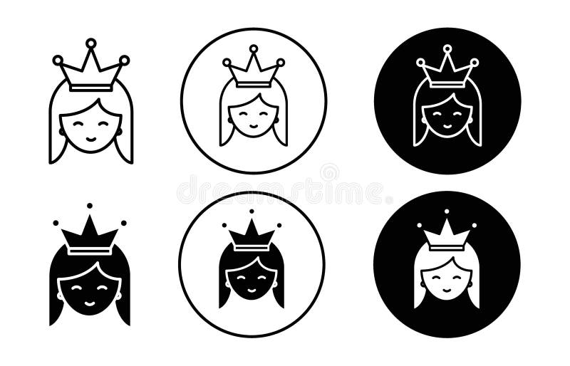 Queen Icon stock vector. Illustration of cartoon, symbol - 325375380