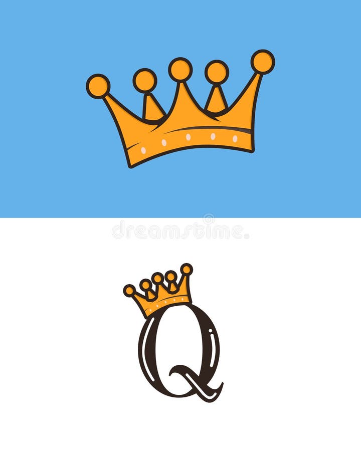 Queen letter stock illustration. Illustration of font - 378575131