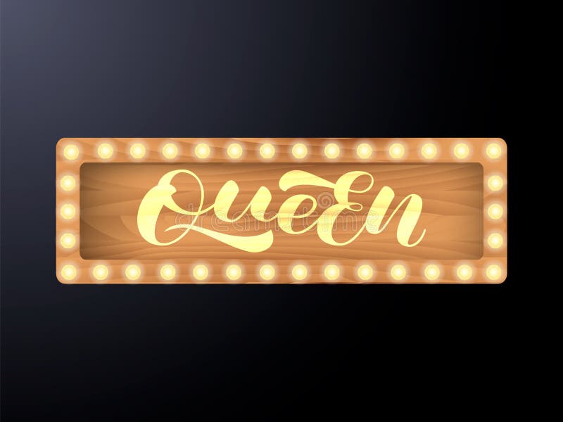 Queen Lettering. Vector Stock Illustration for Poster Stock Vector ...