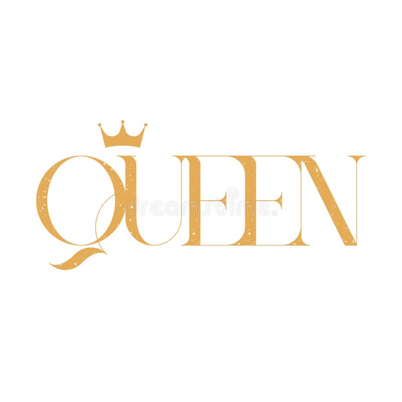 Queen logo design stock illustration. Illustration of icon - 258532432