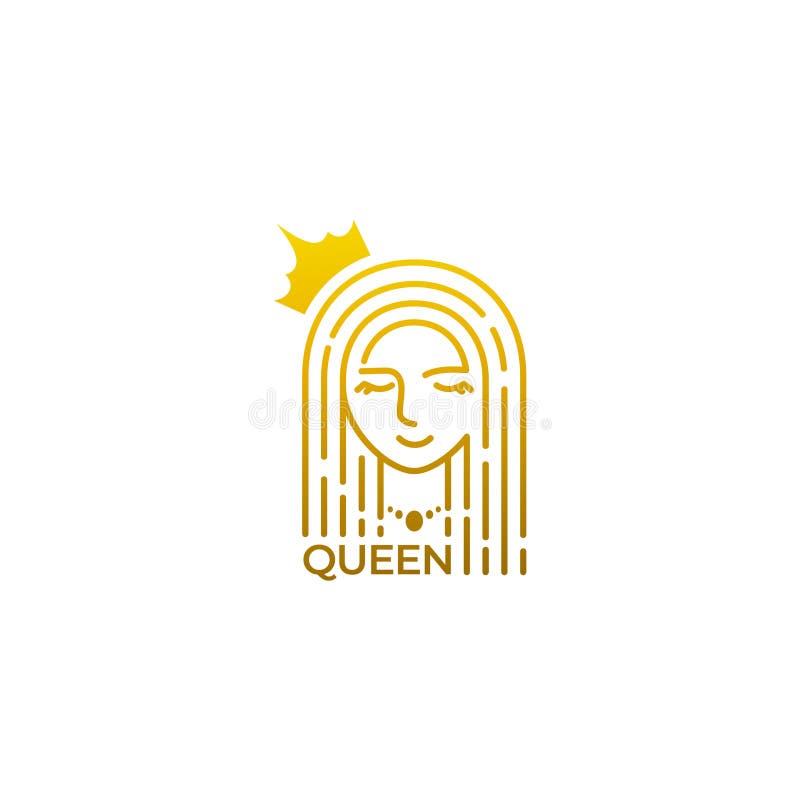 Queen Logo with Line Design Vector, King Logos Stock Illustration ...