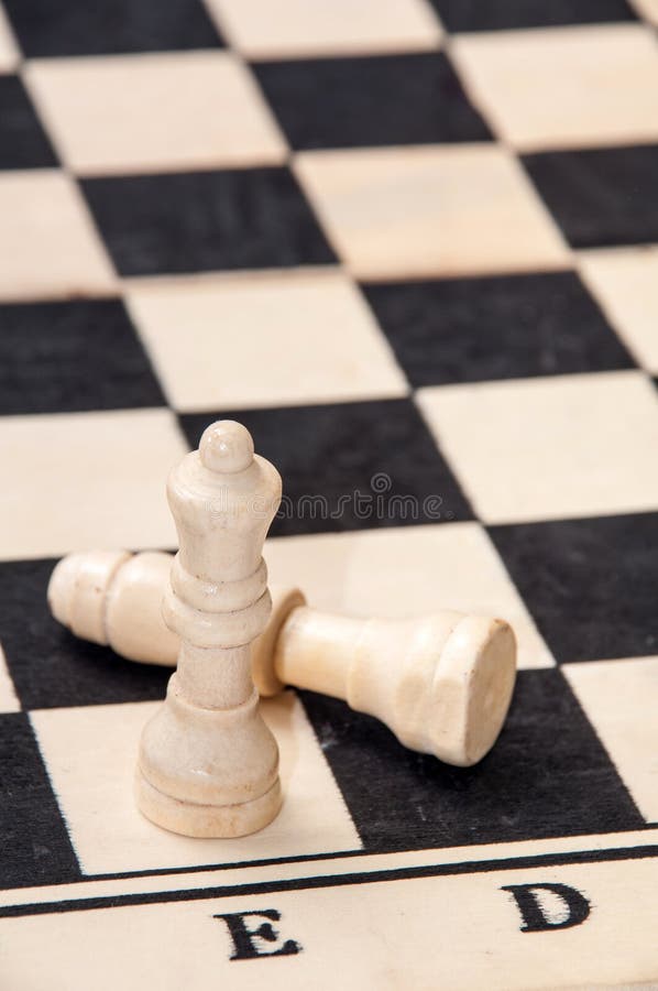 Queen and Lying King on the Chess Table Stock Photo - Image of group ...