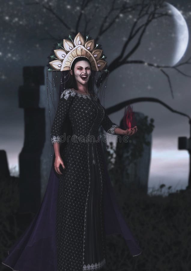 Vampire Queen stock illustration. Illustration of woman - 48877504