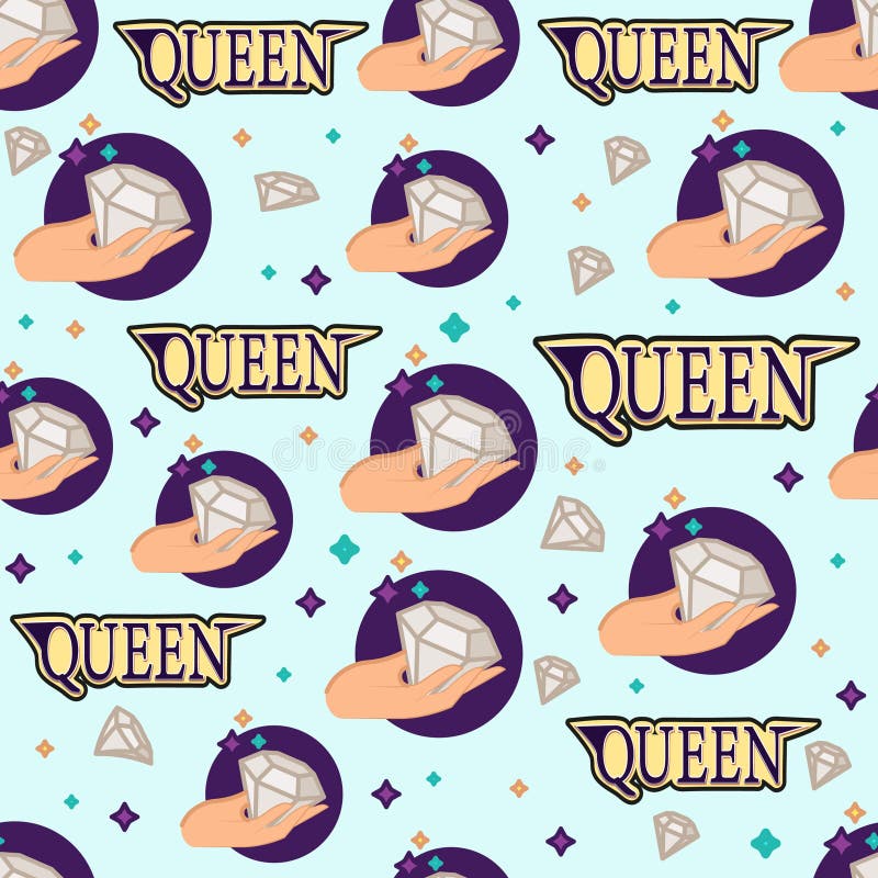 Queen pattern stock illustration. Illustration of diamond - 287788205