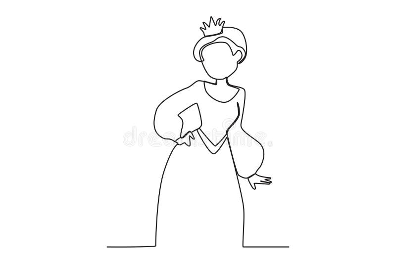A Queen Posing for Her Coronation Day Stock Vector - Illustration of ...