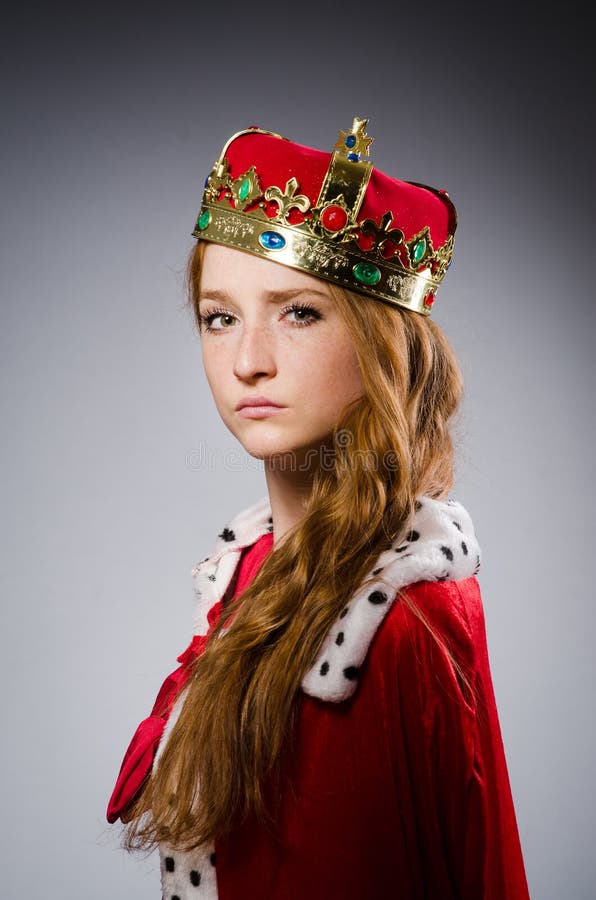 Queen in red dress stock image. Image of monarchy, monitor - 41120015