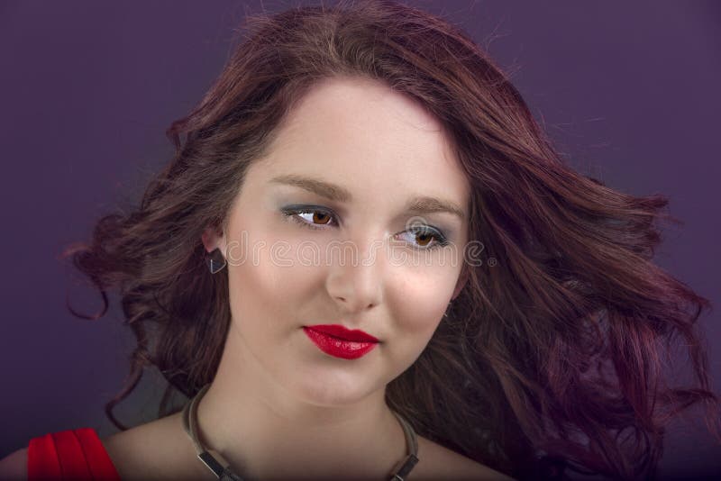 Queen in Red stock image. Image of face, eyelashes, cosmetic - 57290179