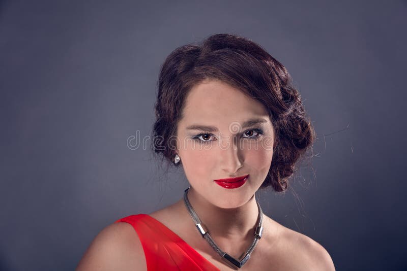 Queen in Red stock photo. Image of cosmetic, healthy - 57290214