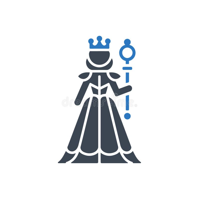 Queen Royal Scepter Icon stock vector. Illustration of symbol - 348843069