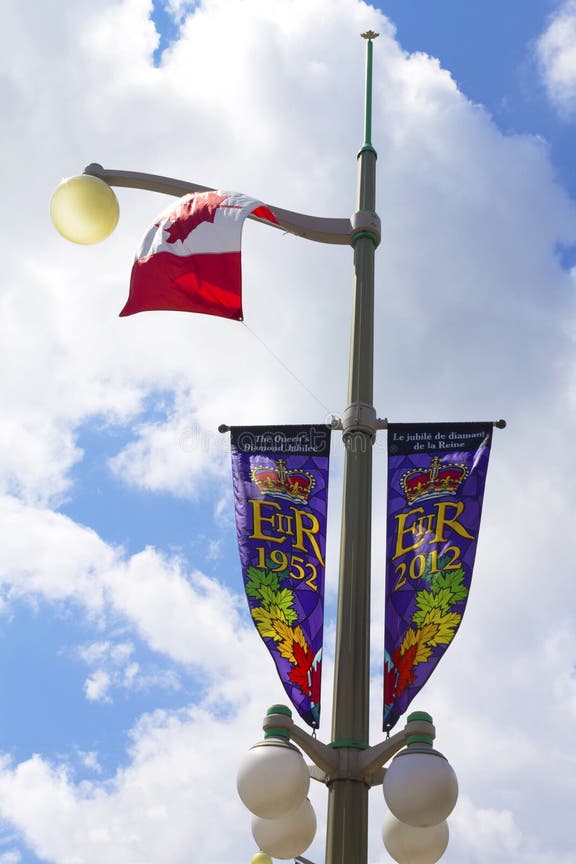 The Queen S Diamond Jubilee Banners Editorial Photo - Image of canadian ...