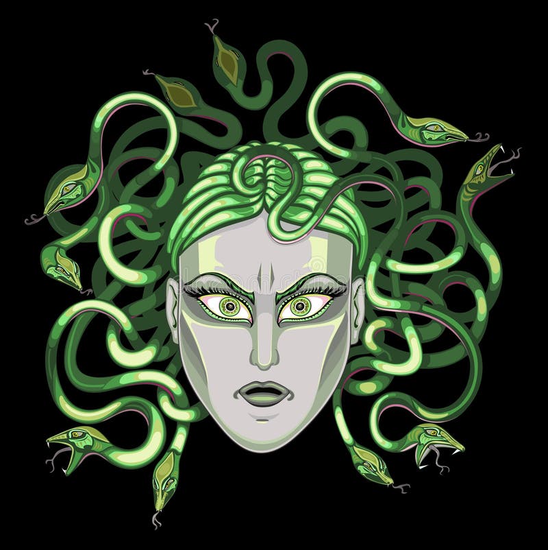 Queen of snakes stock vector. Illustration of alive, posture - 5054706