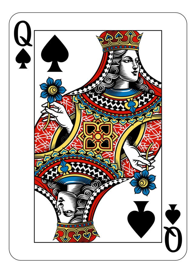 Queen of Spades Design from Deck of Playing Cards Stock Vector ...