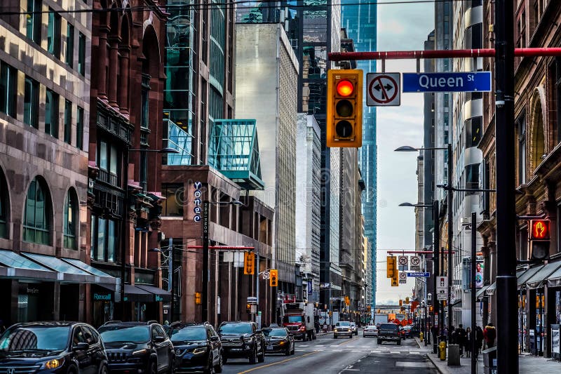 Queen street traffic light editorial stock photo. Image of district ...