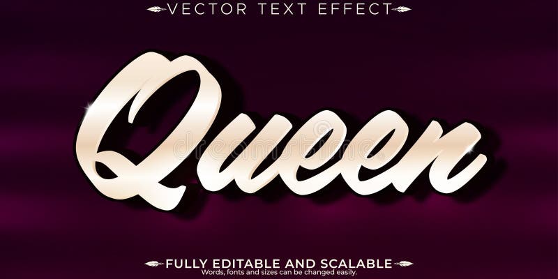 Queen Text Effect, Editable Royal and Majestic Customizable Font Style ...