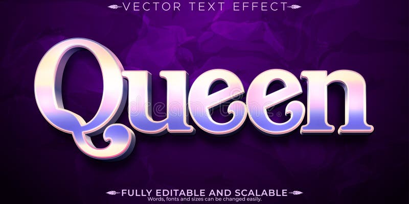 Queen Text Effect, Editable Royal and Majestic Customizable Font Style ...