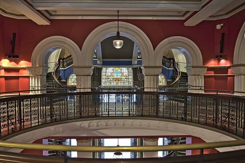 Queen Victoria Building Inside at Escalators without People Editorial ...