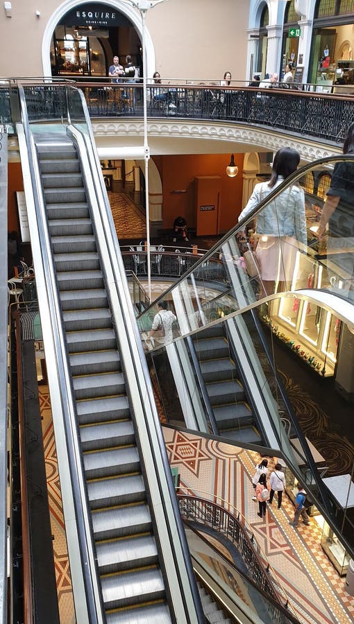 Queen Victoria Building Mall Escalators Editorial Photo - Image of ...