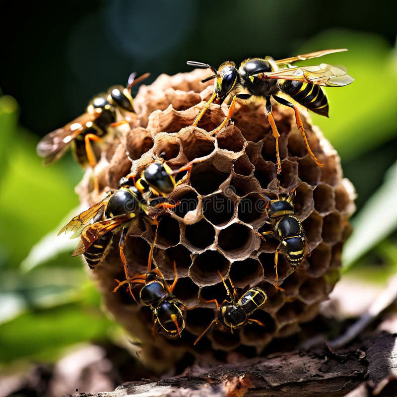 Queen Wasp Nest a Small Initial Nest Constructed by a Queen Wsp Stock ...