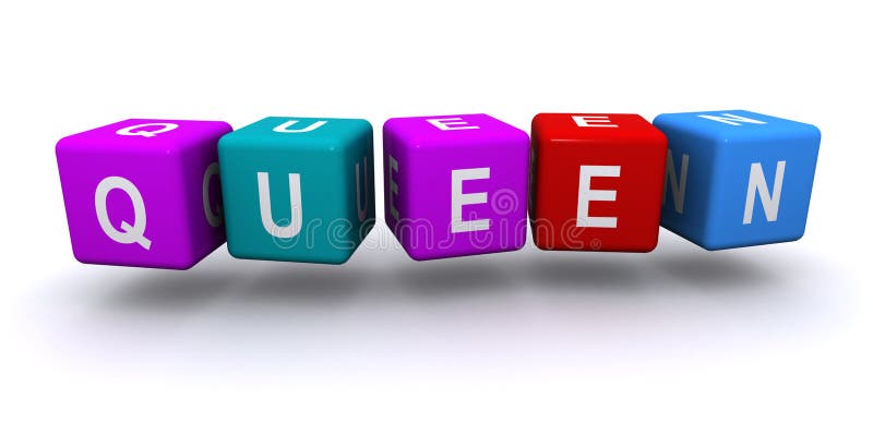 Queen word with crown. stock vector. Illustration of lettering - 174932120