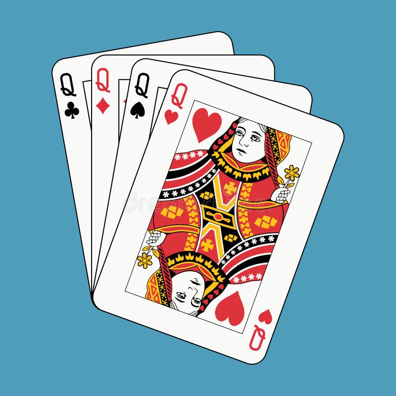 Playing cards - queens stock illustration. Illustration of luck - 22464514