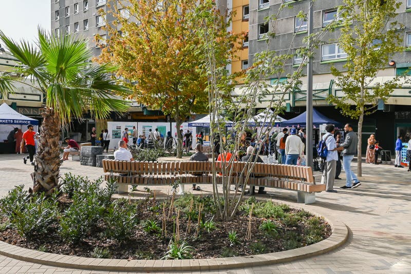 Queen S Square Opening Event in Green Street, Newham, London Editorial ...