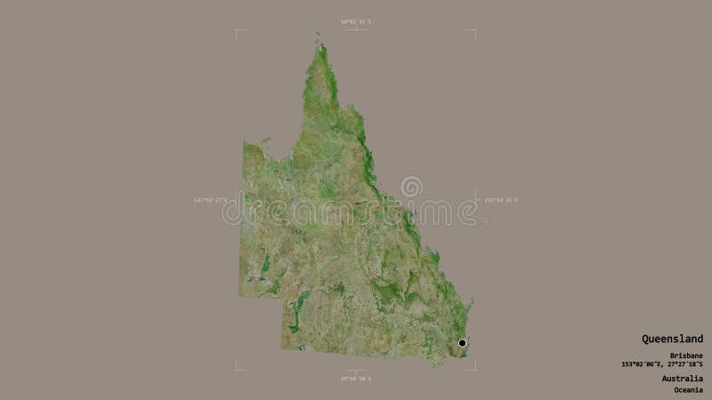 Queensland, Australia. High-res Satellite. Major Cities Stock ...