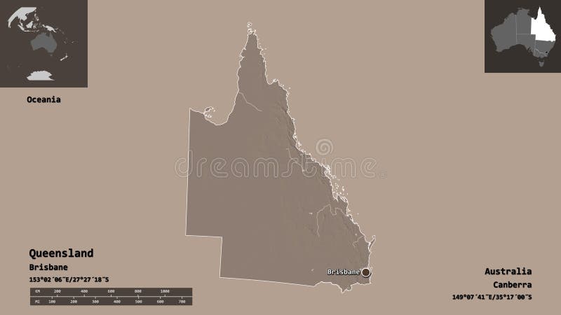 Queensland, State of Australia,. Previews. Administrative Stock ...