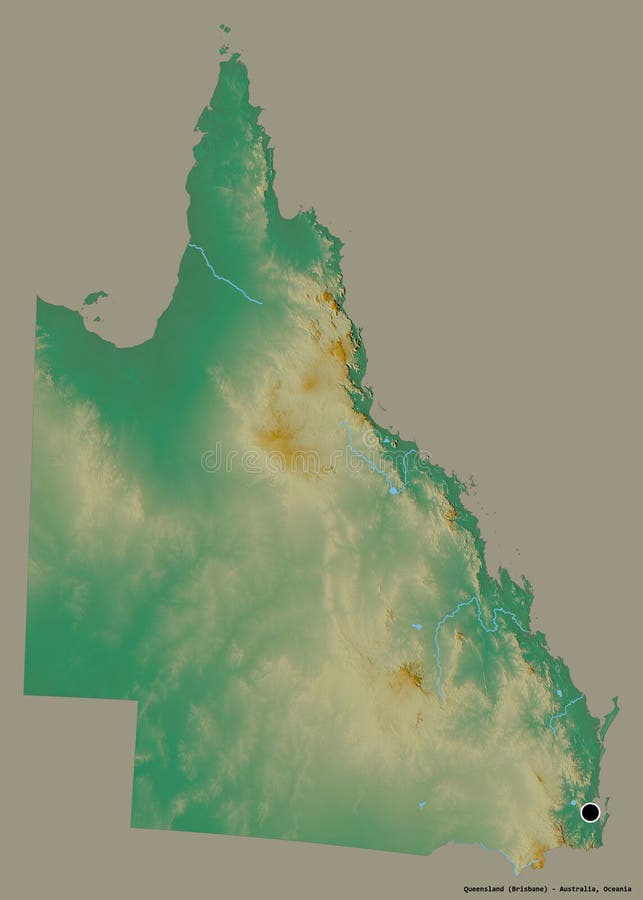 Queensland Map Relief Stock Illustrations – 144 Queensland Map Relief ...