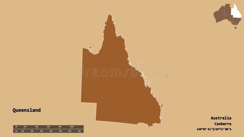 Queensland, State of Australia, Zoomed. Pattern Stock Illustration ...