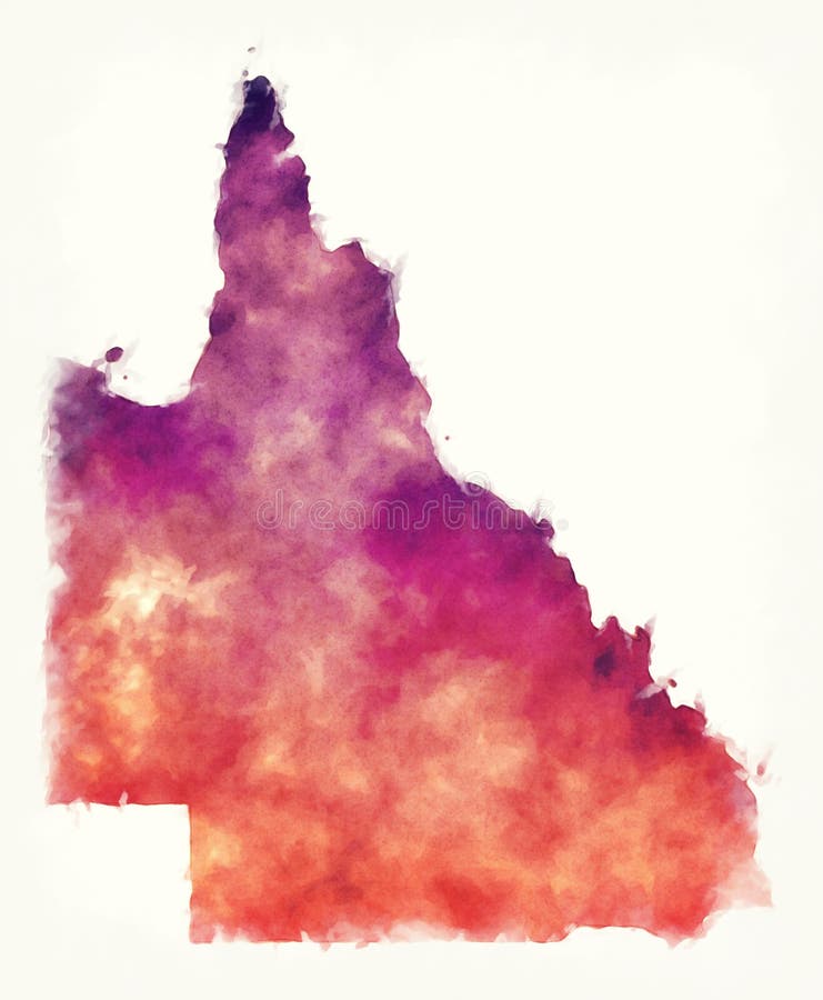 State of Queensland Map on Transparent Background. Map State of ...