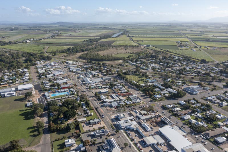 Queensland town of Ayr stock image. Image of aerial - 285283465