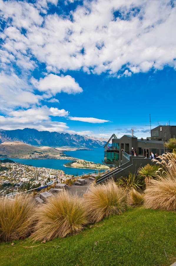 Queenstown downtown stock image. Image of reflection - 39358791