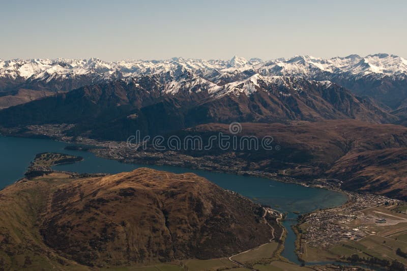 Queenstown and the Remarkables Stock Image - Image of lake, countryside ...