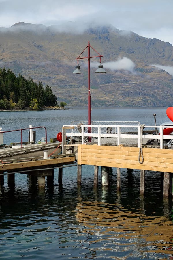 Queenstown NZ waterfront stock image. Image of zealand - 51778057
